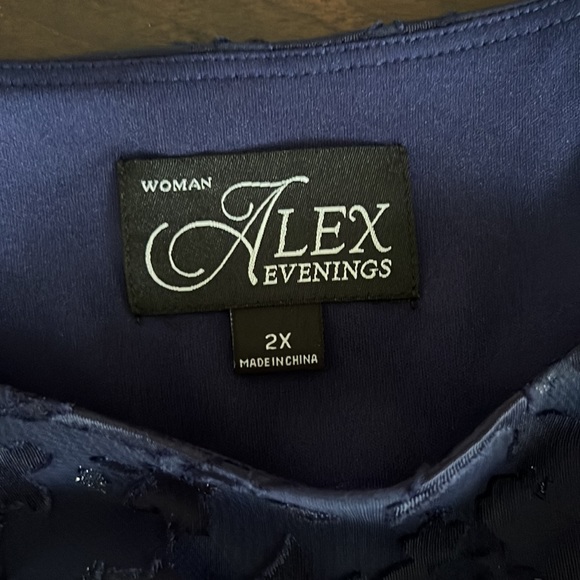 Alex Evenings | Tops | Alex Evenings Tiered Hem Round Neck 34 Illusion ...